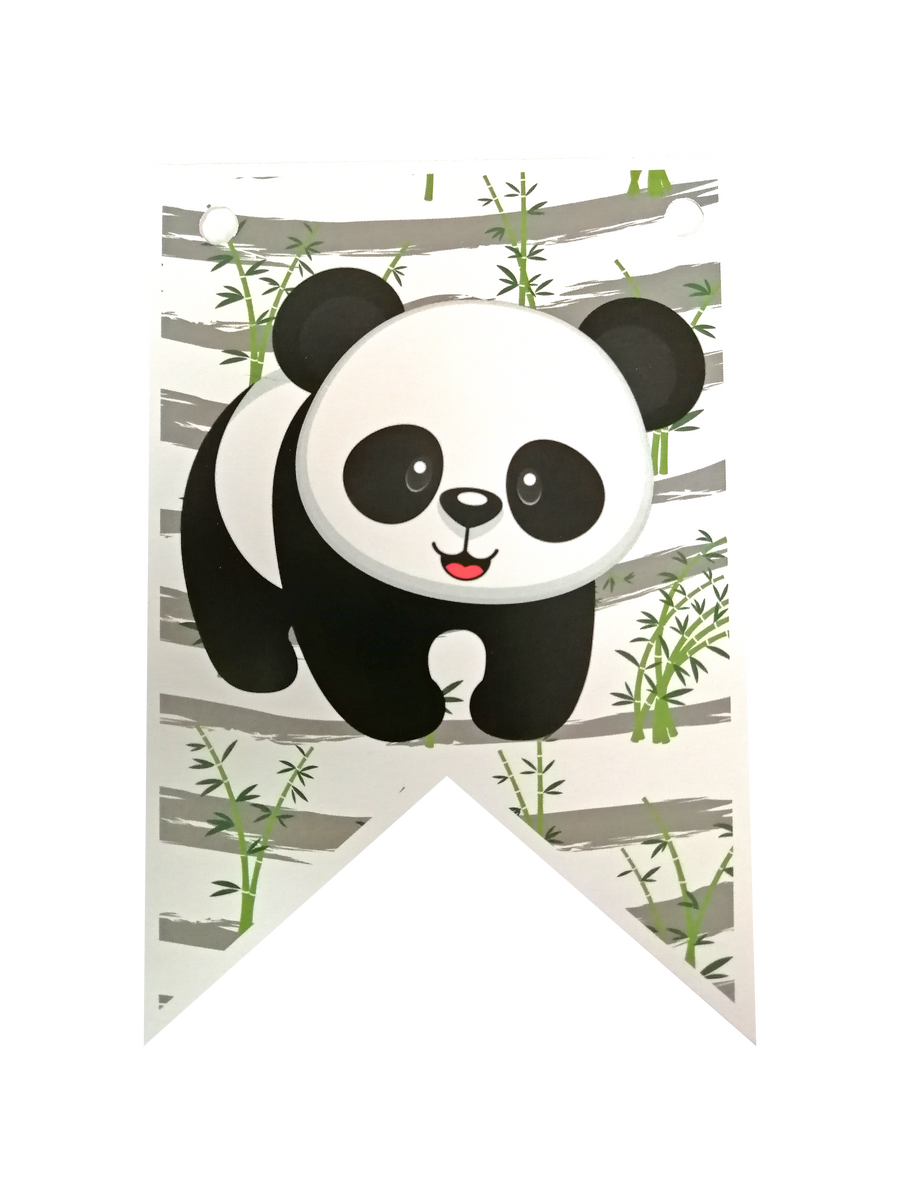 PANDA MONIUM BANDERINES - 4"X6" - 1 UNID. – Almacen Wonderland