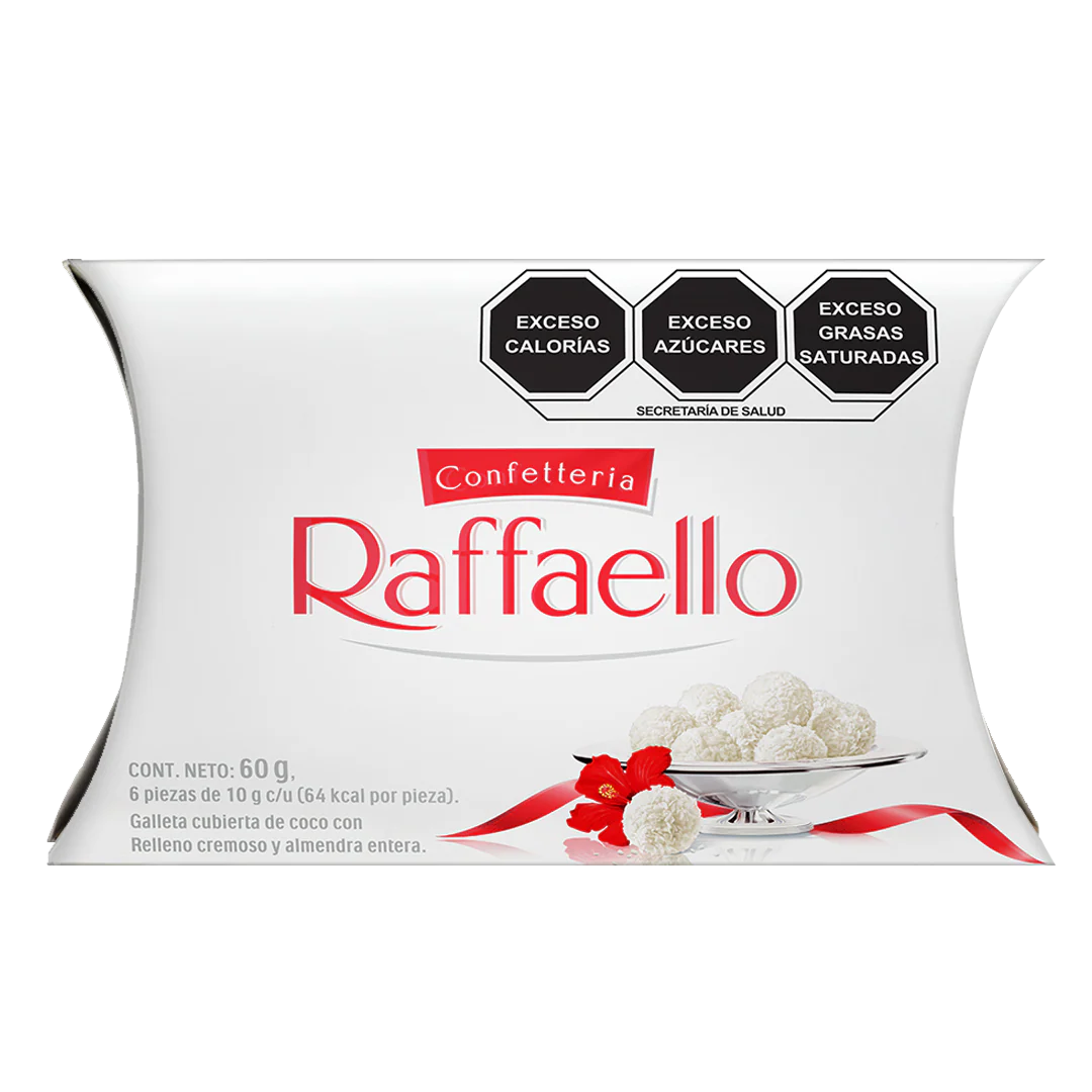 BOMBON FERRERO RAFFAELLO - 6 PIEZAS - 60 GRAMOS – Almacen Wonderland
