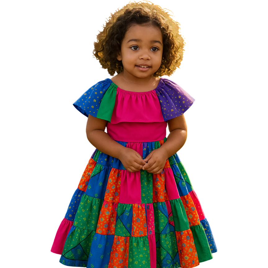 POLLERA CONGO PARA NIÑA - BLUSA Y FALDÓN - 1 UNID. – Almacen Wonderland