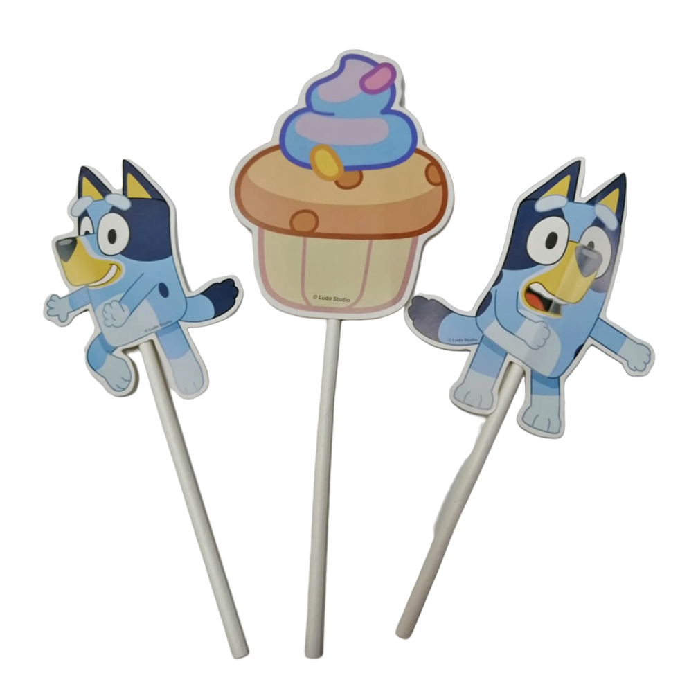 BLUEY TOPPERS DECORATIVOS - 4"X8" - 6 UNID. – Almacen Wonderland